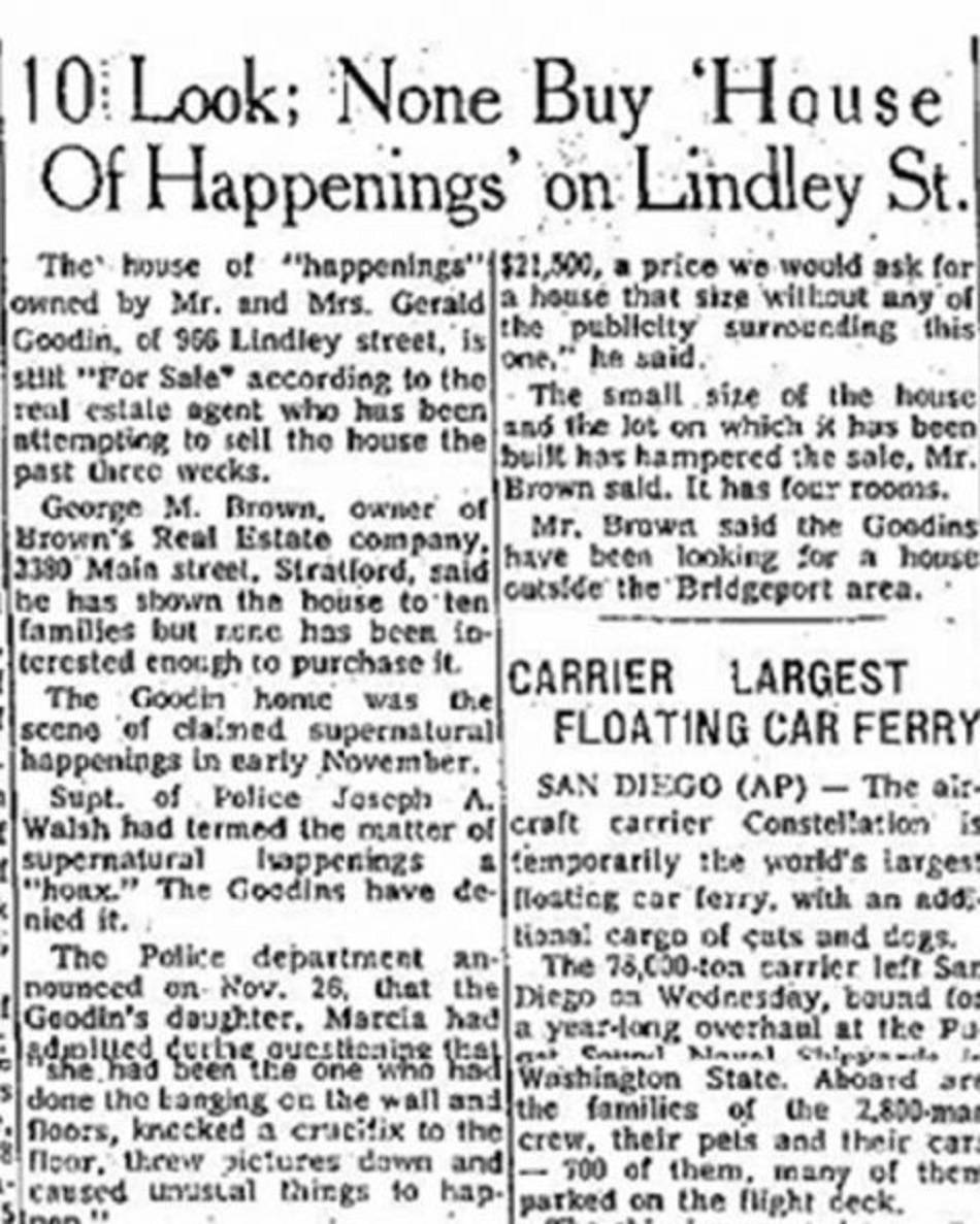 The Best Witnessed Case Of Modern Times: The Bridgeport Poltergeist ...